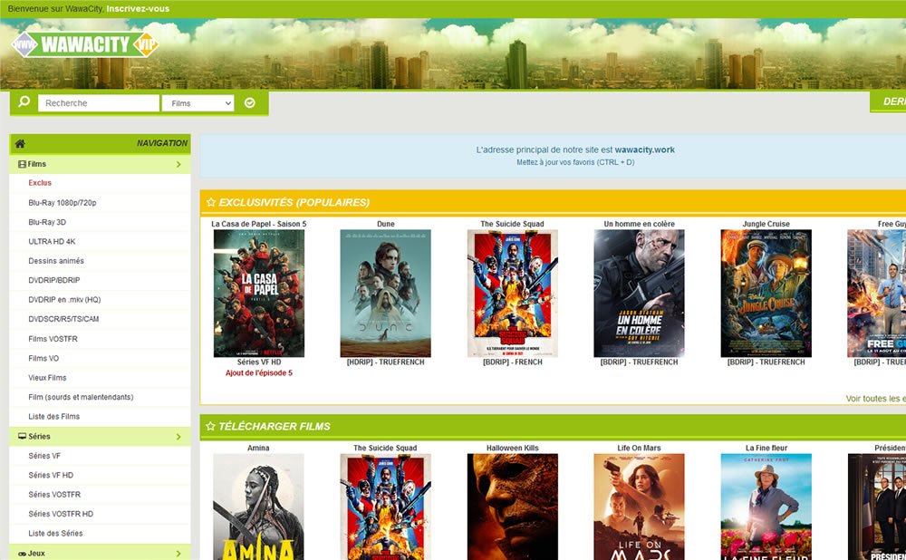 Voici la (VRAIE) adresse 2022 du site Wawacity ️